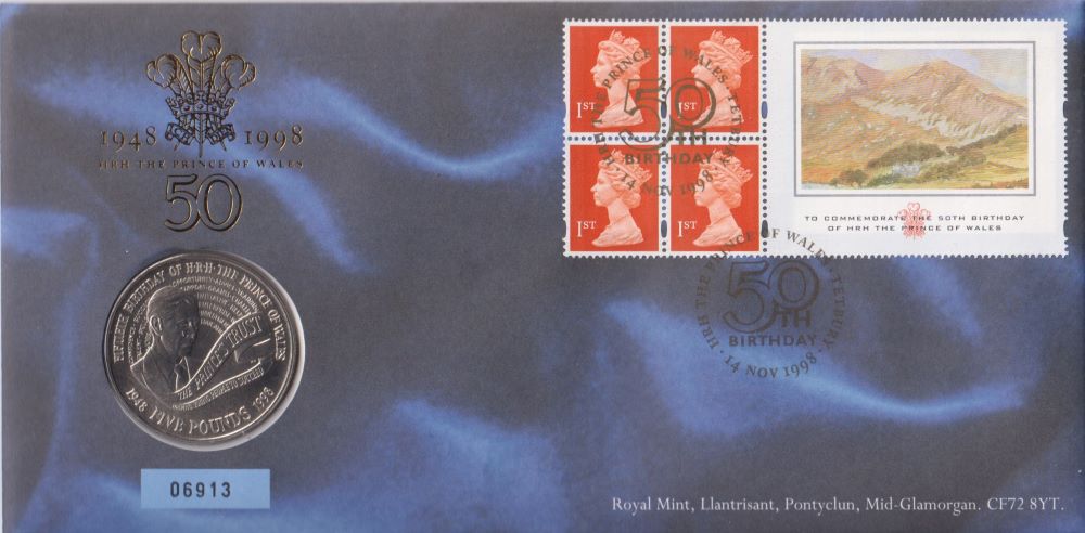 HRH The Prince of Wales - 1948 -1998 - Royal Mint – EASTGATE Stamps