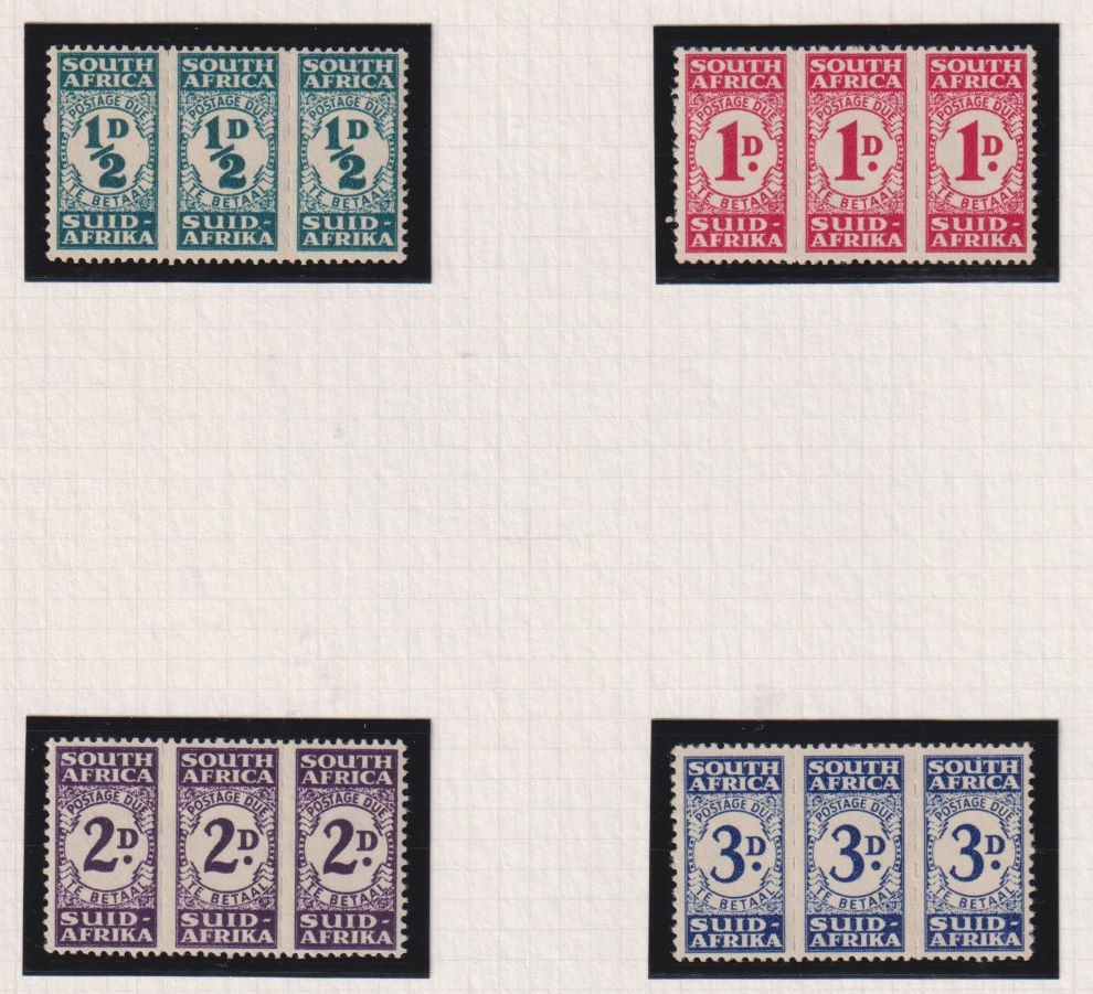 SOUTH AFRICA 1943-4 & 1950-58 POSTAGE DUE SETS SUPERB UNMOUNTED MINT ...