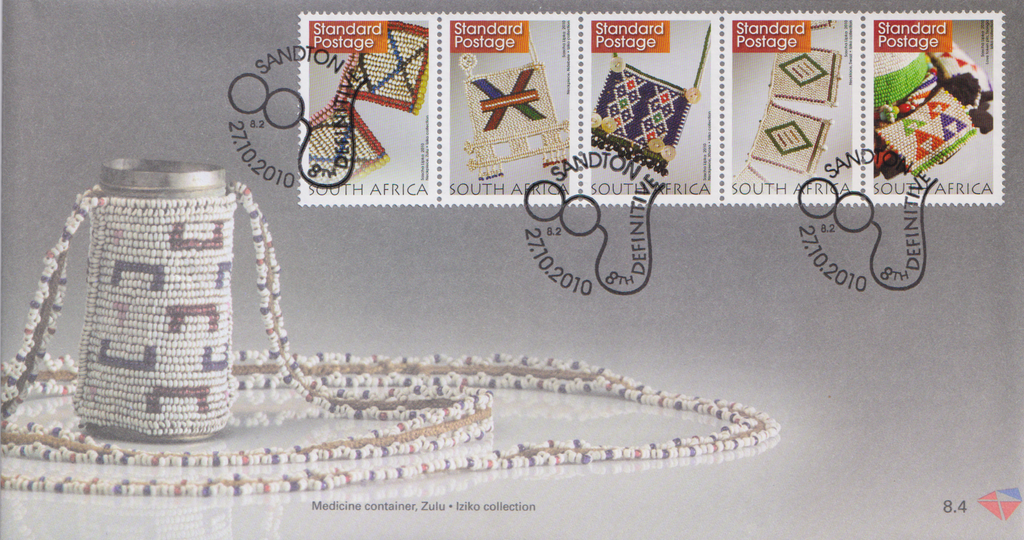 RSA 2010 FDC 8.1-8.7 8th Definitive Beadwork – EASTGATE Stamps